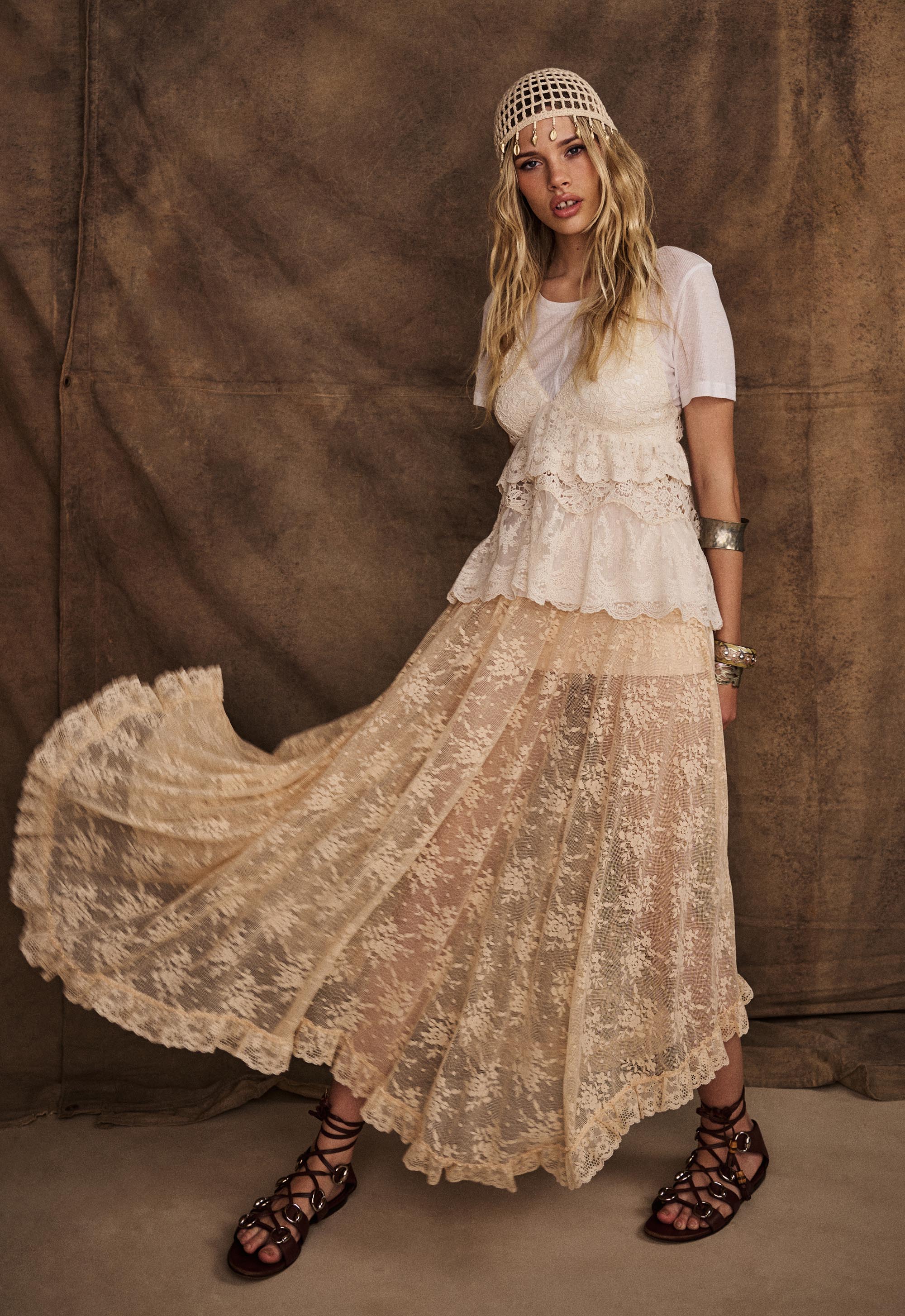 Labyrinth Lace Maxi Skirt – SPELL