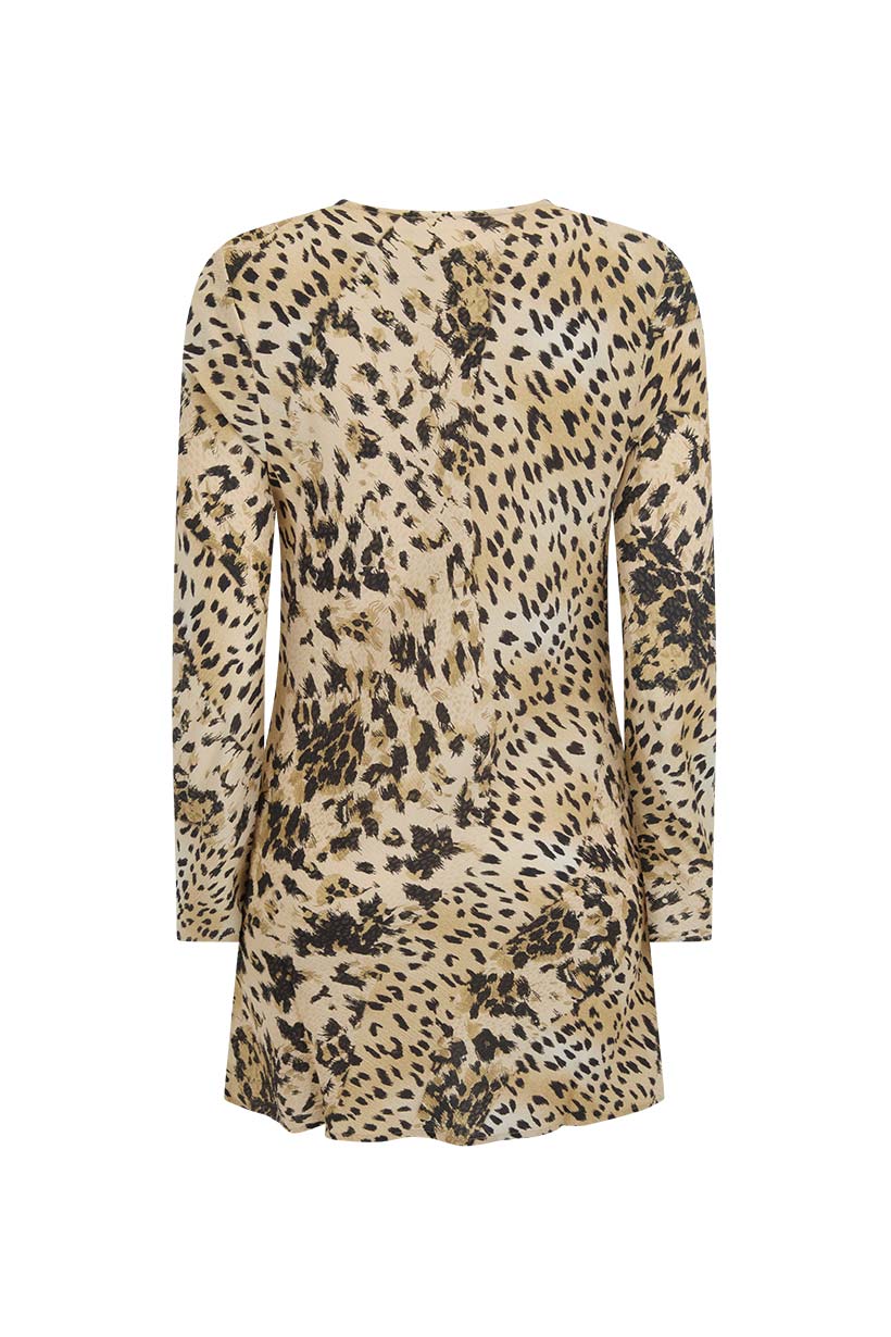 Snow Leopard Bias Mini Dress – SPELL